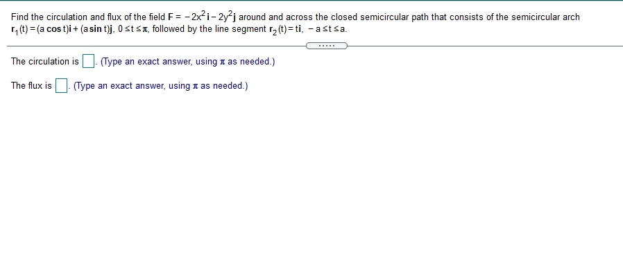 Solved Find the circulation and flux of the field Bold Upper | Chegg.com