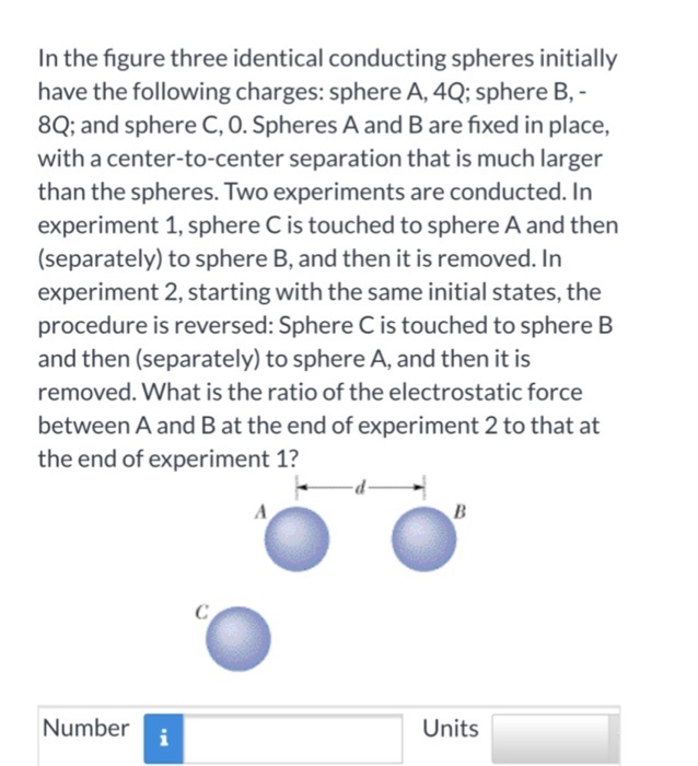 Solved In the figure three identical conducting spheres | Chegg.com