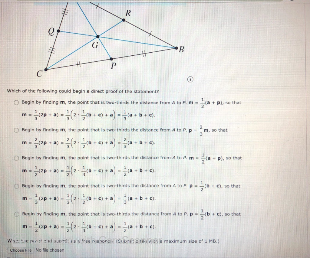 Solved A median of a triangle is a line segment from a | Chegg.com