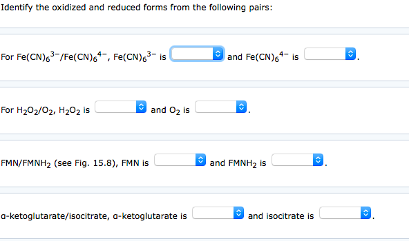 Solved Identify the oxidized and reduced forms from the | Chegg.com