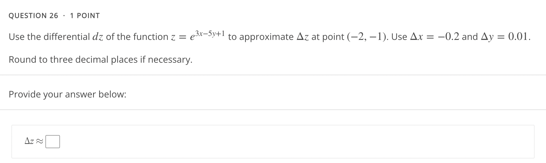 Solved QUESTION \\( 26 \\cdot 1 \\) POINT Use the | Chegg.com