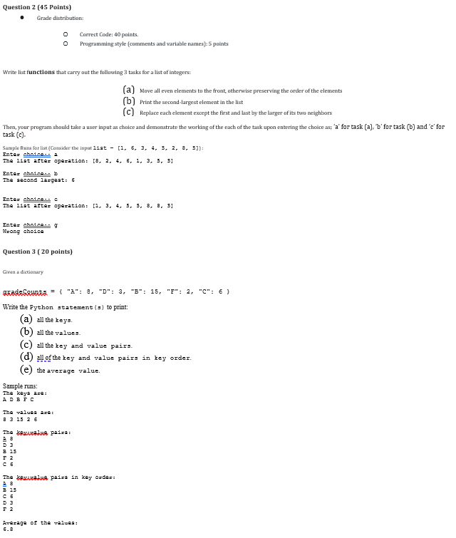 Solved - Grade distribution: Correct Code! 40 paints. | Chegg.com