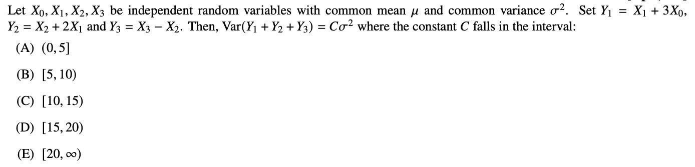 Solved Let X0,X1,X2,X3 be independent random variables with | Chegg.com