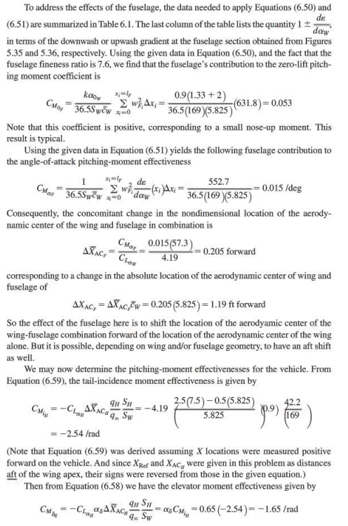 5. Calculate (1) the fuselage’s contribution to the | Chegg.com