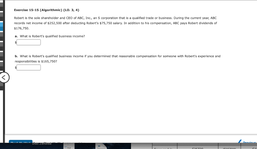 Solved Exercise 15-15 (Algorithmic) (LO. 3, 4) Robert is the | Chegg.com