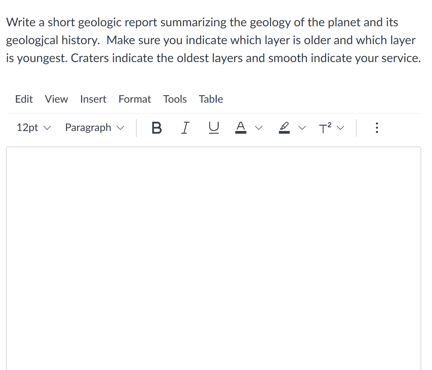 Solved Write a short geologic report summarizing the geology | Chegg.com