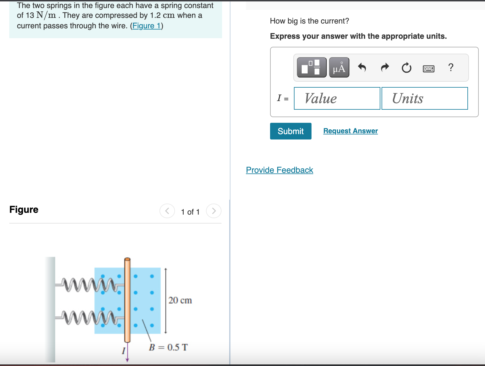 Solved The two springs in the figure each have a spring | Chegg.com