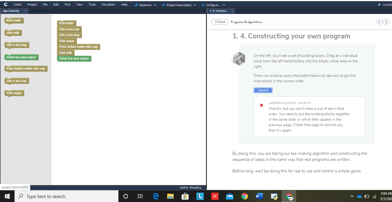 Project File Edit Find View Tools Education Help | Chegg.com