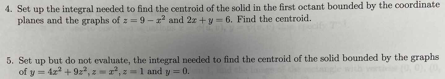 Solved 4. Set up the integral needed to find the centroid of | Chegg.com