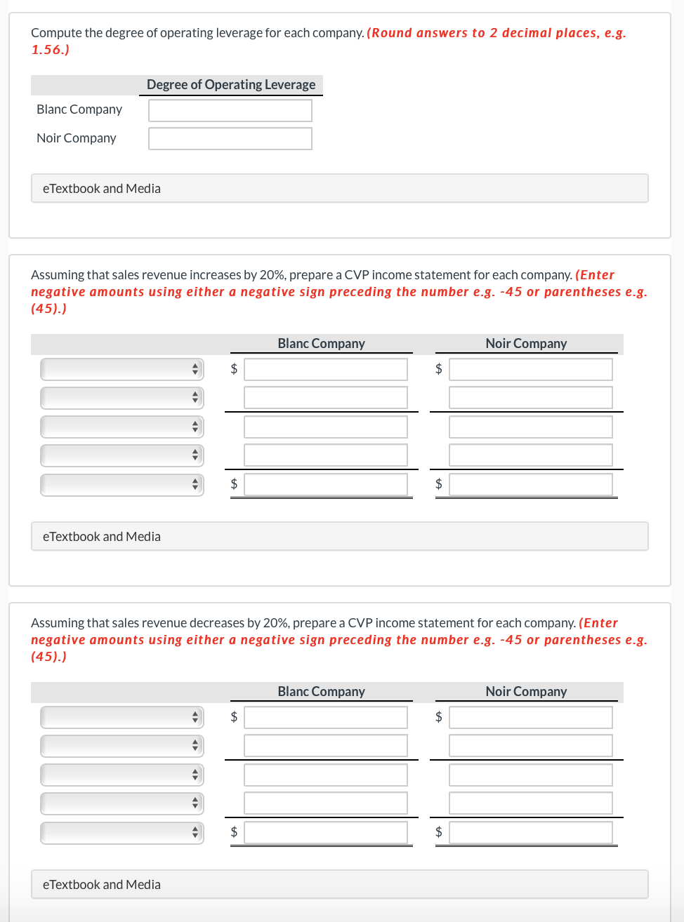 Solved Compute the degree of operating leverage for each | Chegg.com