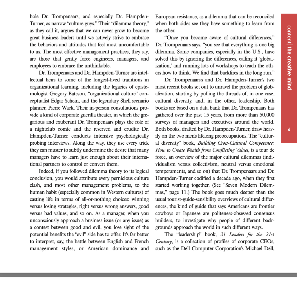 After reading the " The Dilemma Doctors" article by | Chegg.com