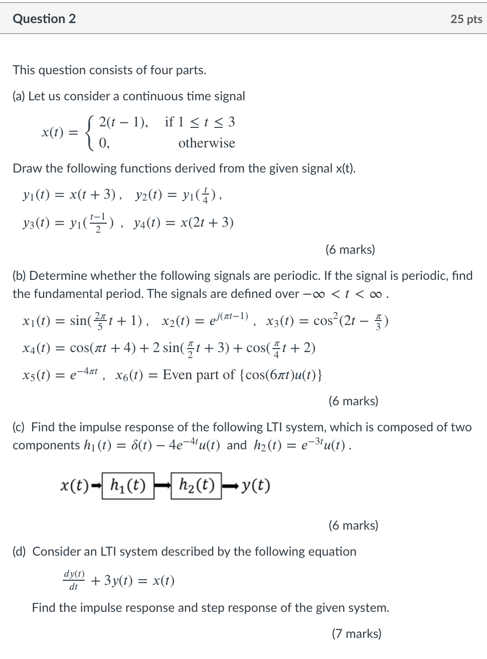 Solved Question 2 25 pts This question consists of four | Chegg.com