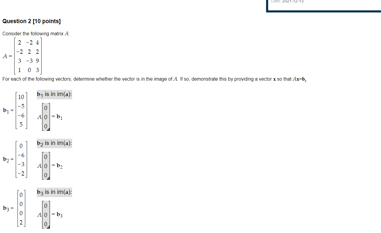 Solved Date 2021 12 13 Question 2 [10 Points] Consider The