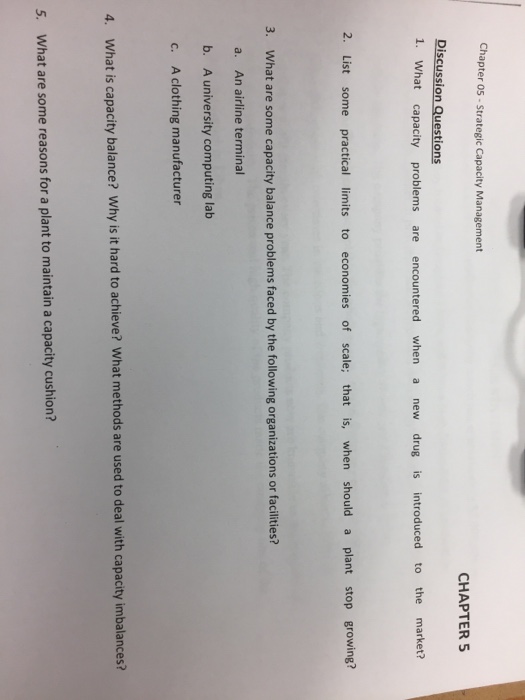 Solved What capacity problems are encountered when a new | Chegg.com