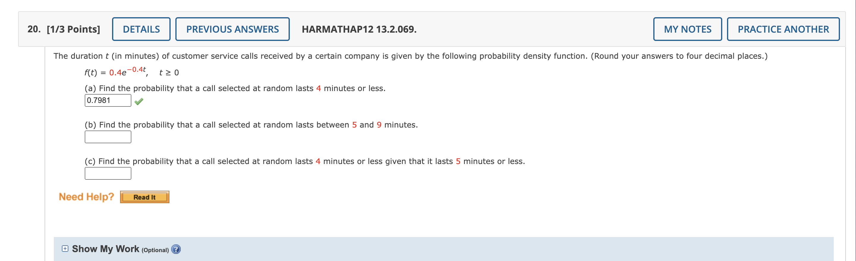 Solved 20. [1/3 Points] DETAILS PREVIOUS ANSWERS HARMATHAP12 | Chegg.com