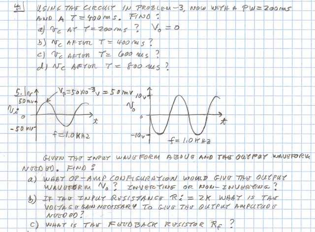 USING THE CIRCUIT IN PROBLEM -3, NOW WITH A PW = | Chegg.com