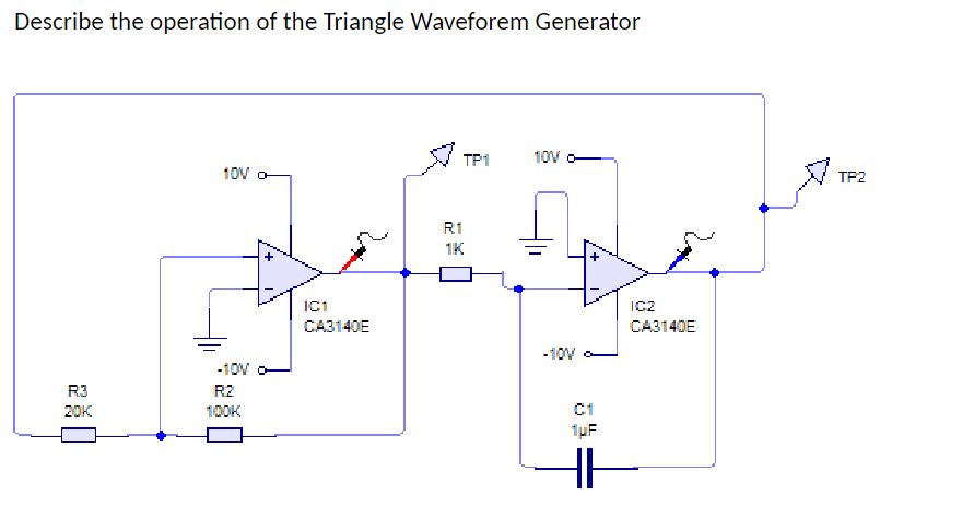 Solved Describe the operation of the Triangle Waveforem | Chegg.com