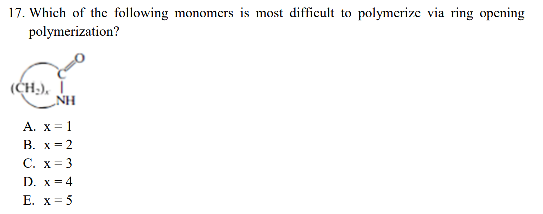 Solved 15. In a polyesterification between dicarboxylic acid | Chegg.com