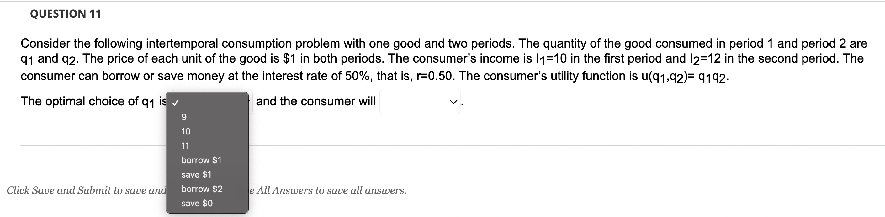 Solved Consider the following intertemporal consumption | Chegg.com