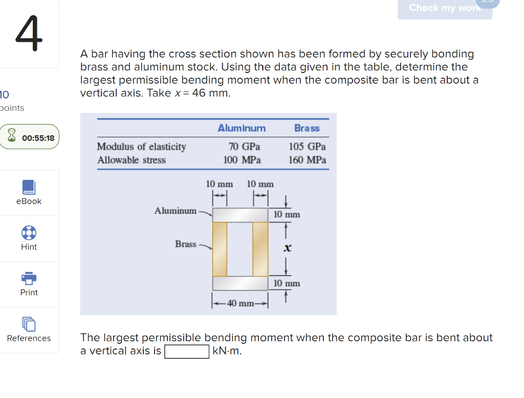 Solved A bar having the cross section shown has been formed | Chegg.com