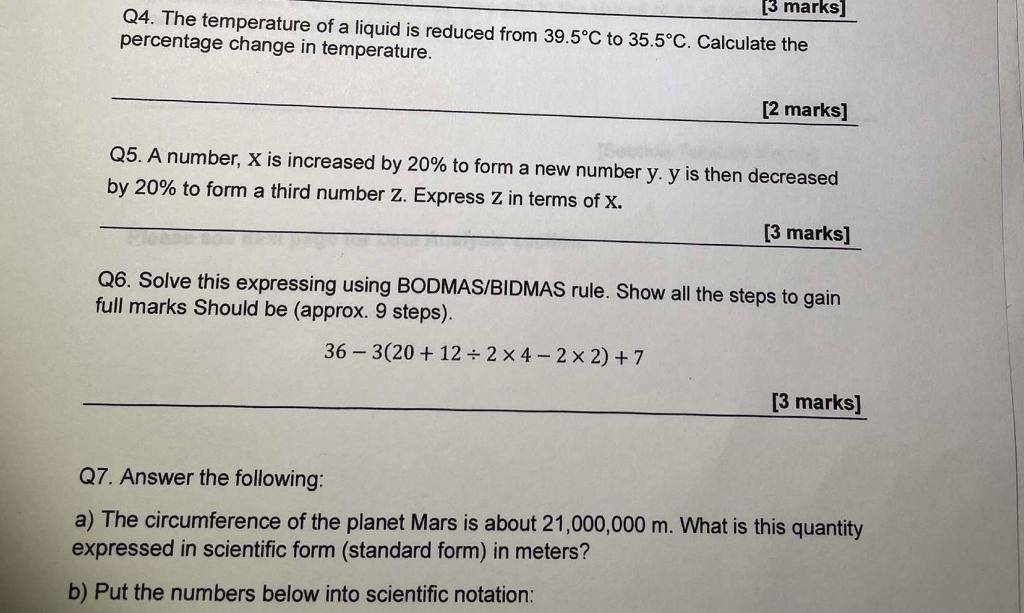 Solved [3 marks] Q4. The temperature of a liquid is reduced | Chegg.com