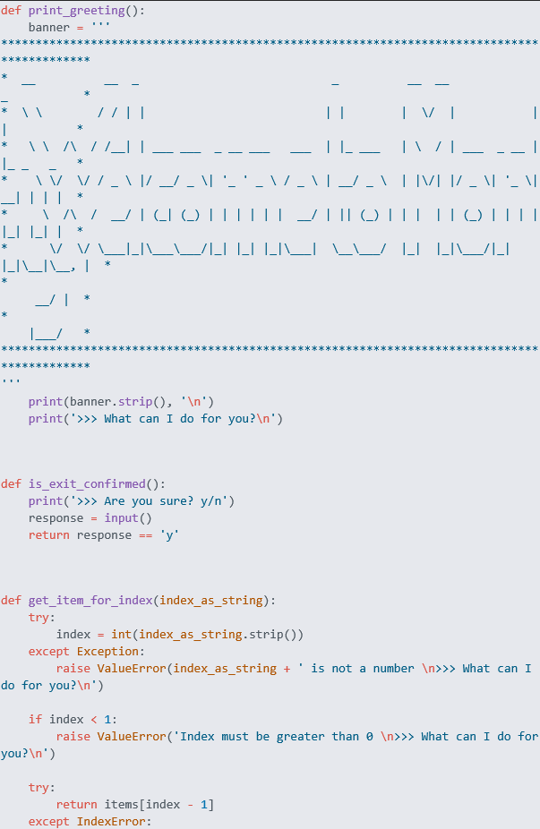 mport sys tems =[] ef add_item(user_input): | Chegg.com