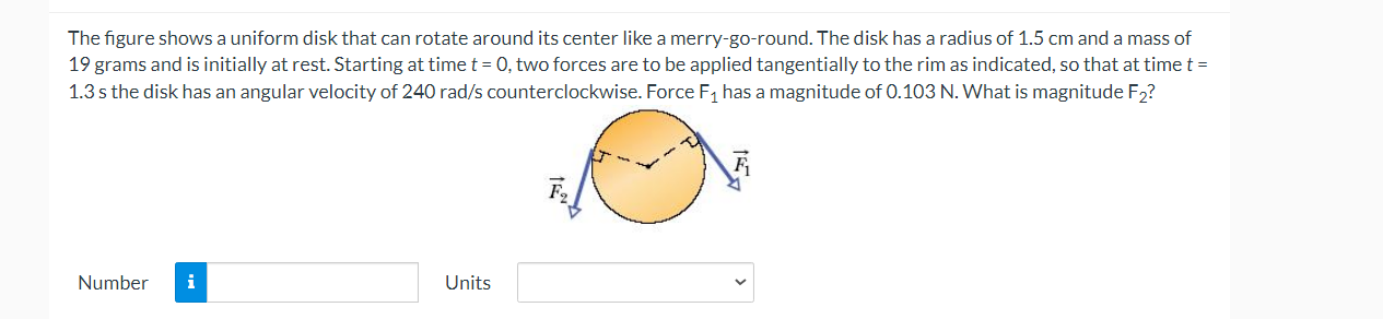 Solved The figure shows a uniform disk that can rotate | Chegg.com