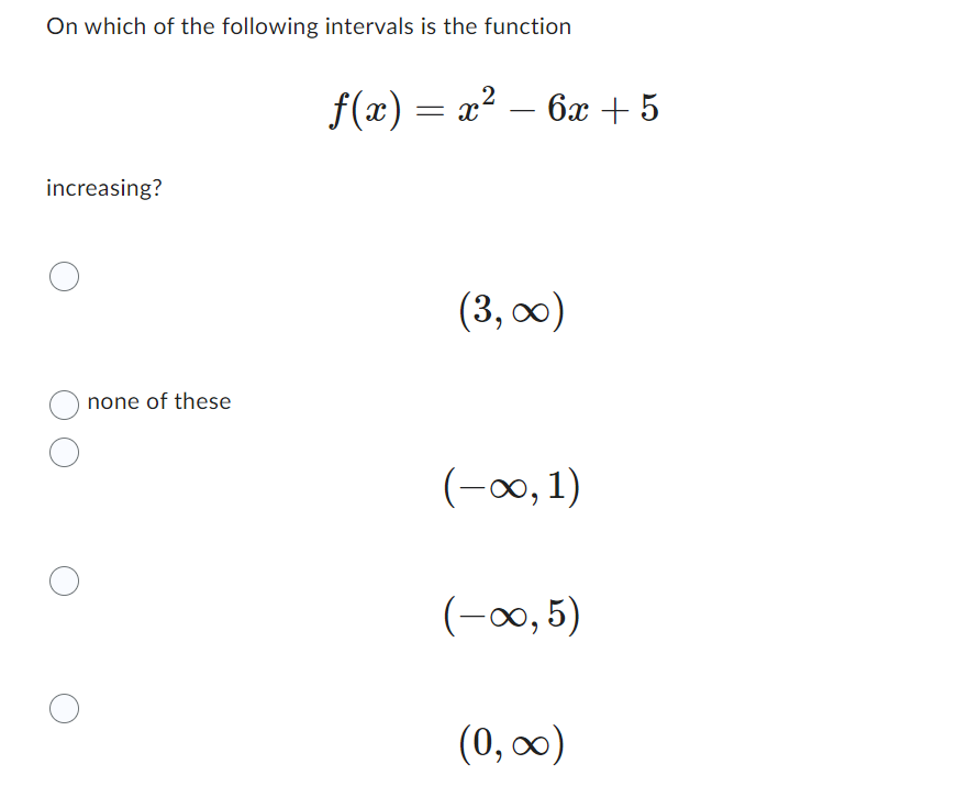 Solved On which of the following intervals is the | Chegg.com
