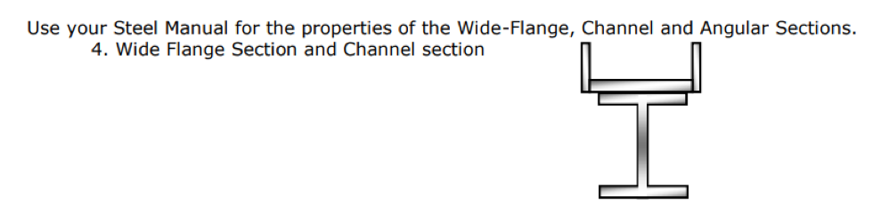 Solved For the given structural steel sections below, | Chegg.com