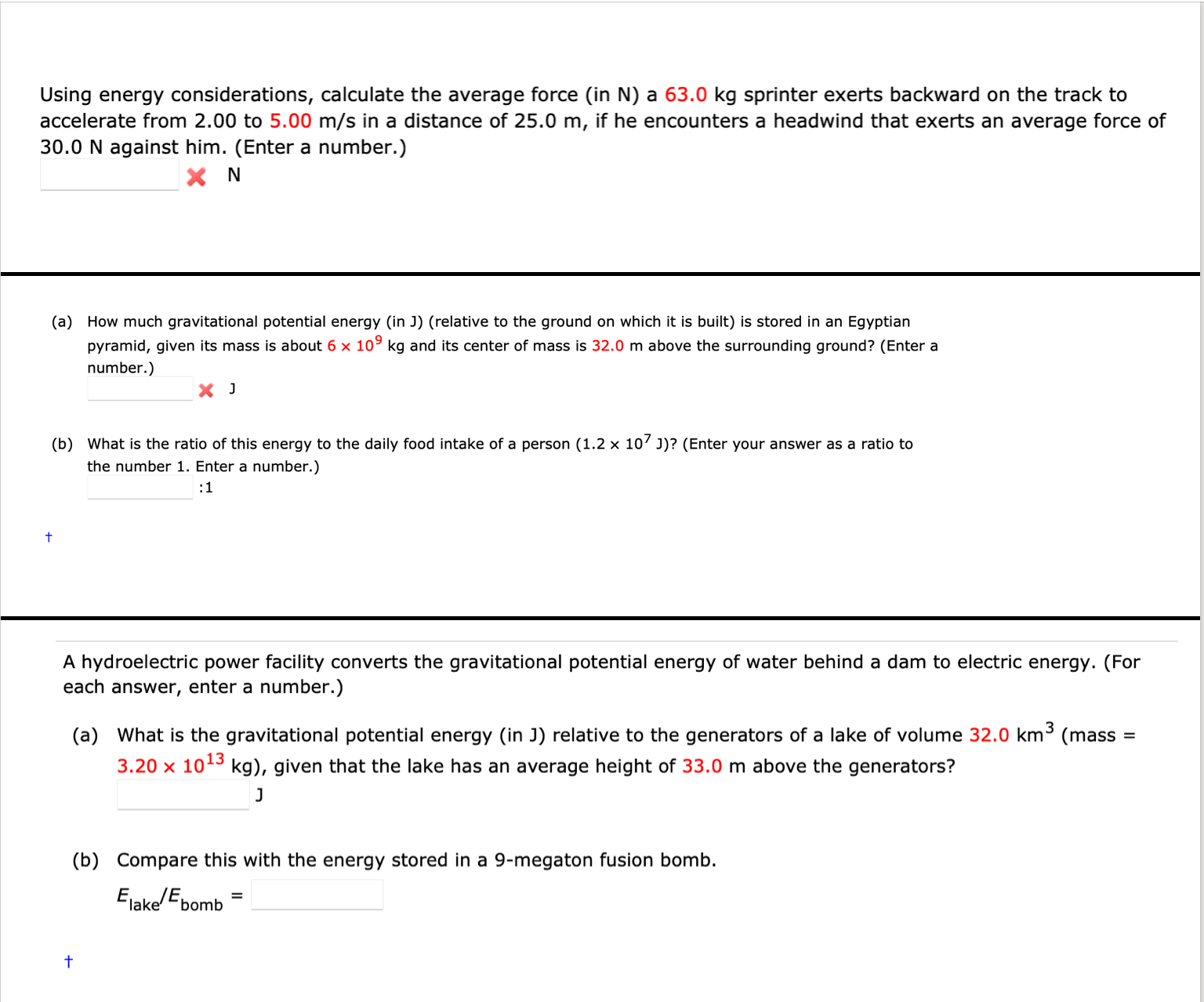 Solved Using energy considerations, calculate the average | Chegg.com
