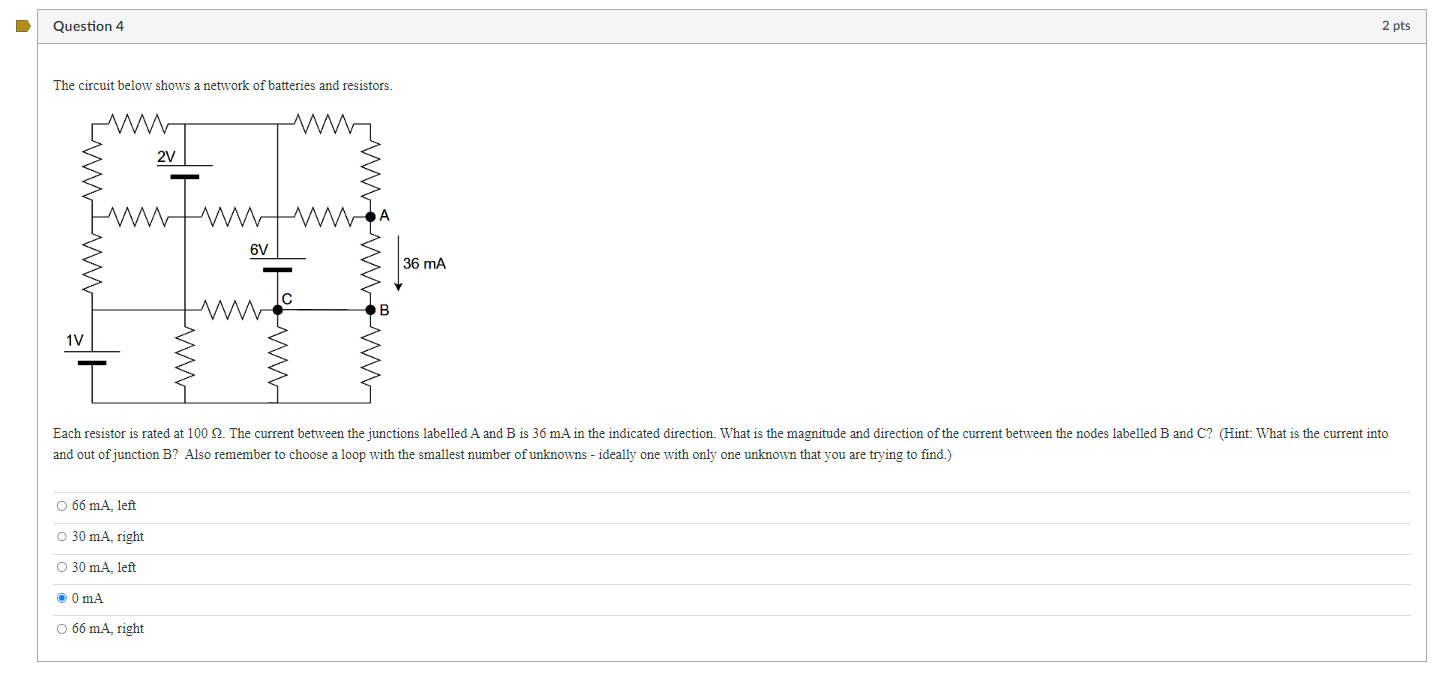 Solved The circuit below shows a network of batteries and | Chegg.com