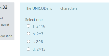 Solved 31 50 bytes can store up to characters in Unicode | Chegg.com
