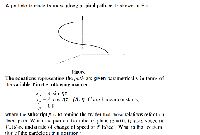 Solved A particle is made to move along a spiral path, as is | Chegg.com