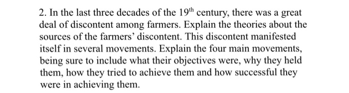 2. In the last three decades of the 19th century, | Chegg.com