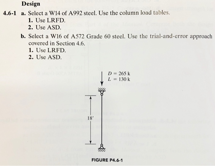 Design a. Select a W14 of A992 steel. Use the column | Chegg.com