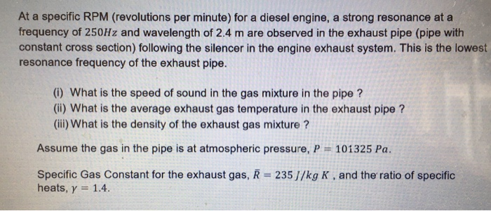 Solved At a specific RPM (revolutions per minute) for a | Chegg.com