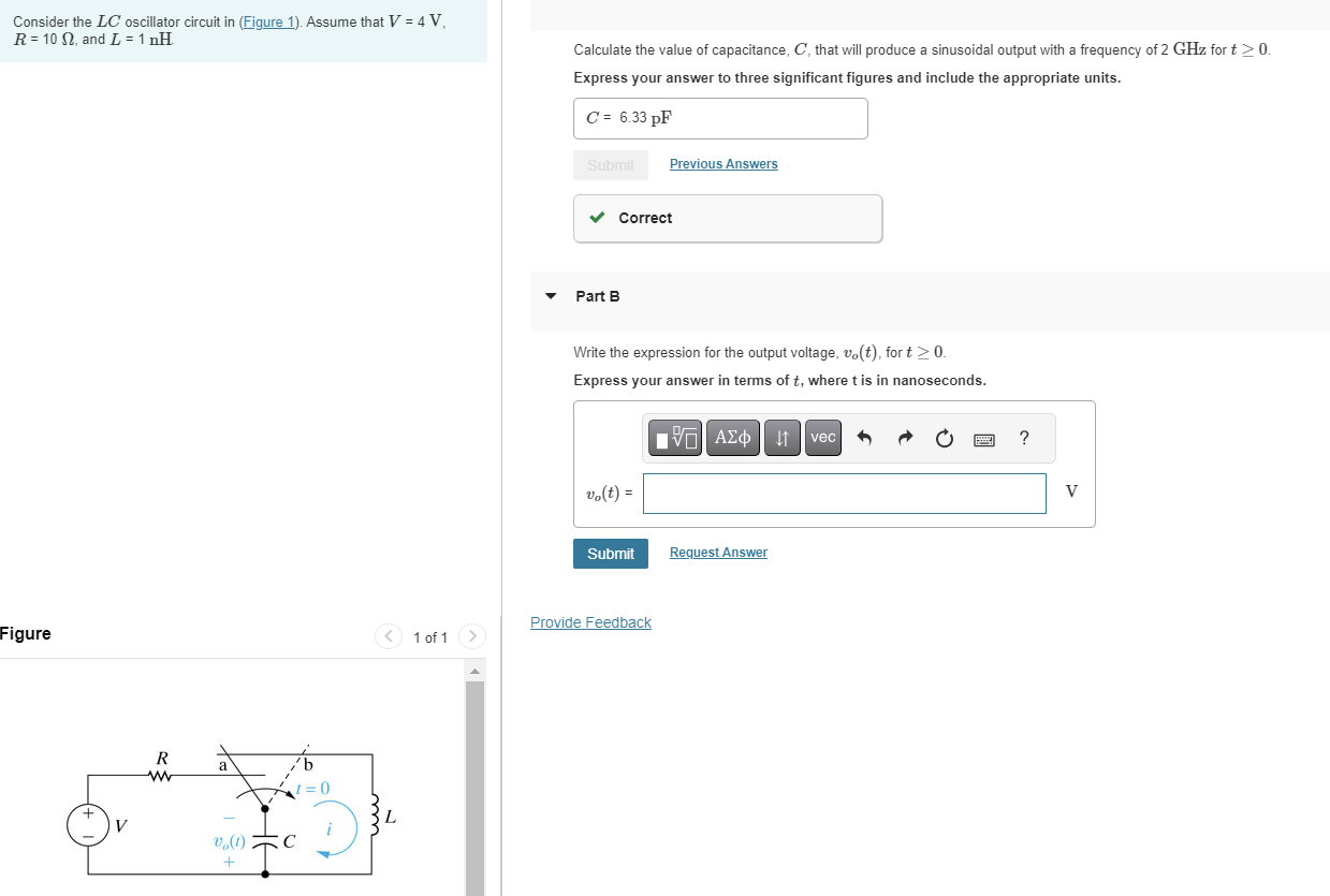 Solved Consider the LC oscillator circuit in (Figure 1). | Chegg.com