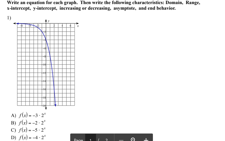 Solved Write an equation for each graph. Then write the | Chegg.com