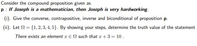 Solved Consider the compound proposition given asp : If | Chegg.com