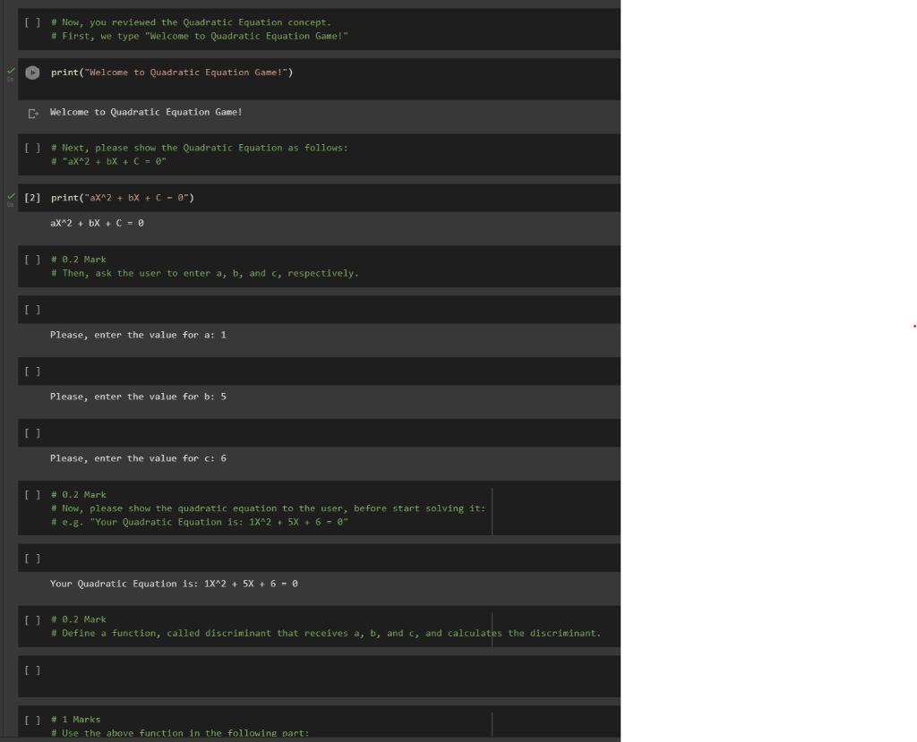 Solved Math Game - To be resolved in python (colab) please | Chegg.com