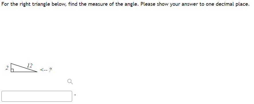 Solved For The Right Triangle Below Find The Measure Of The Chegg