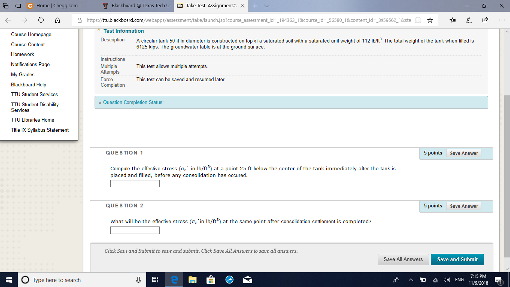 Solved そ归| Home l Chegg.com Y Blackboard @ Texas Tech Ul - | Chegg.com