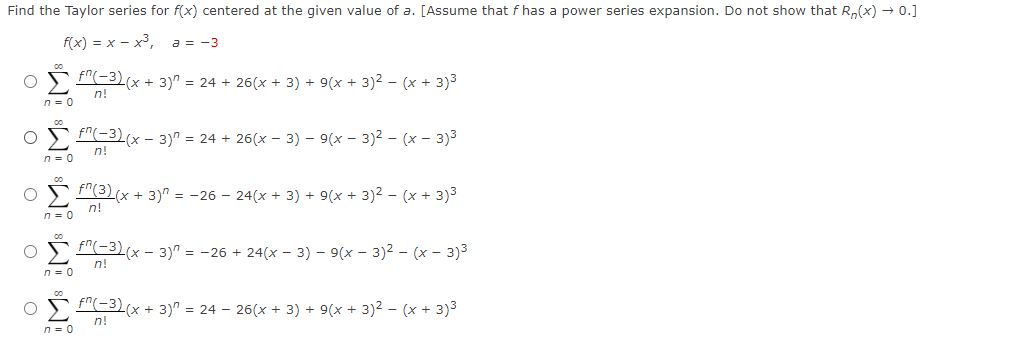 Solved Find the Taylor series for f(x) centered at the given | Chegg.com