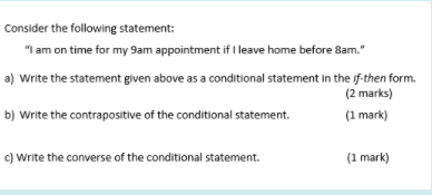 Solved Consider the following statement: "I am on time for | Chegg.com
