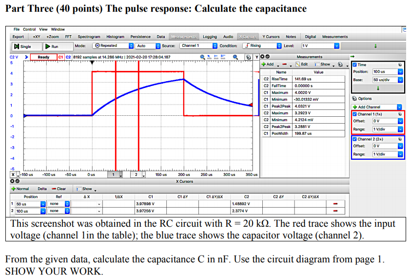 Solved Part Three (40 points) The pulse response: Calculate | Chegg.com