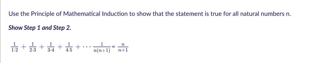 Solved Use the Principle of Mathematical Induction to show | Chegg.com