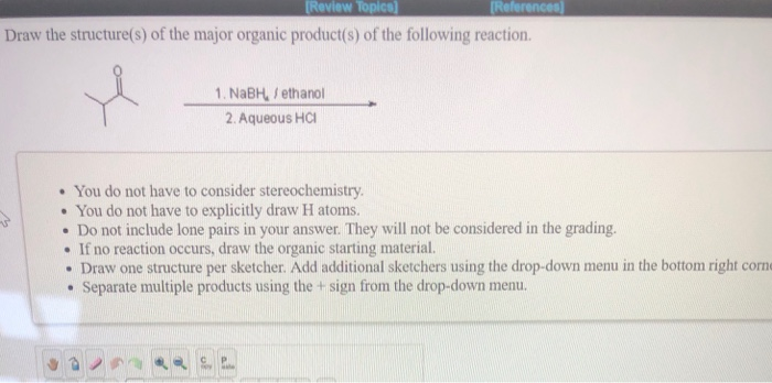 Solved Review Topics) IR Draw the structure(s) of the major | Chegg.com