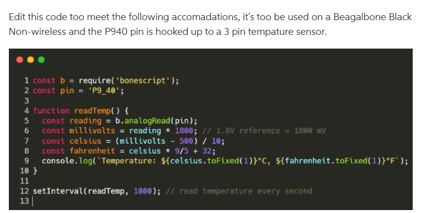 Solved Edit this code too meet the following accomadations, | Chegg.com