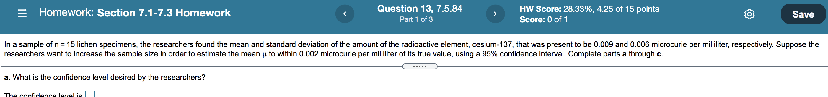 Solved Homework Section 7 1 7 3 Homework Question 6