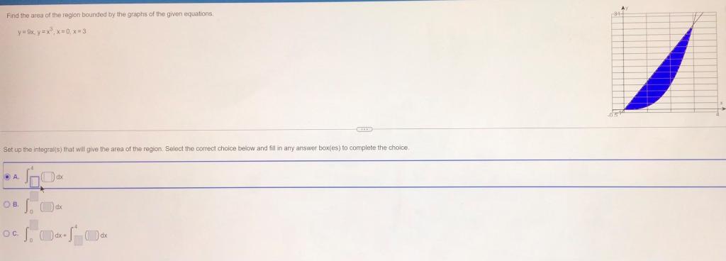 Solved Find the area of the region bounded by the graphs of | Chegg.com